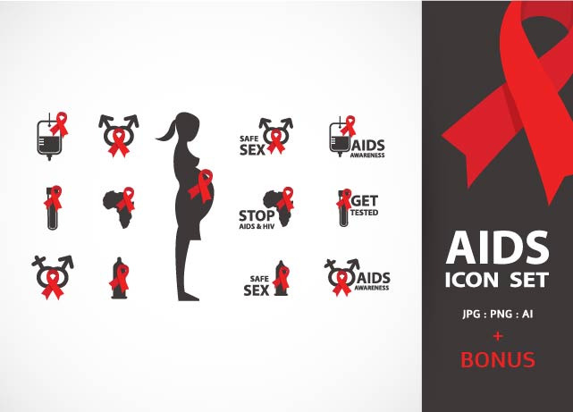 AIDS & HIV icons + BONUS (2), a Graphic by jenny lipets | Creative Market