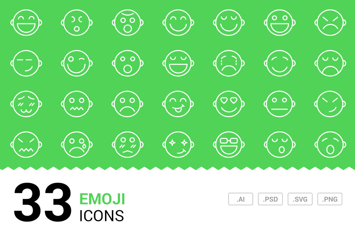 Emoji - Vector Line Icons, an Outline Icon by atifarshad