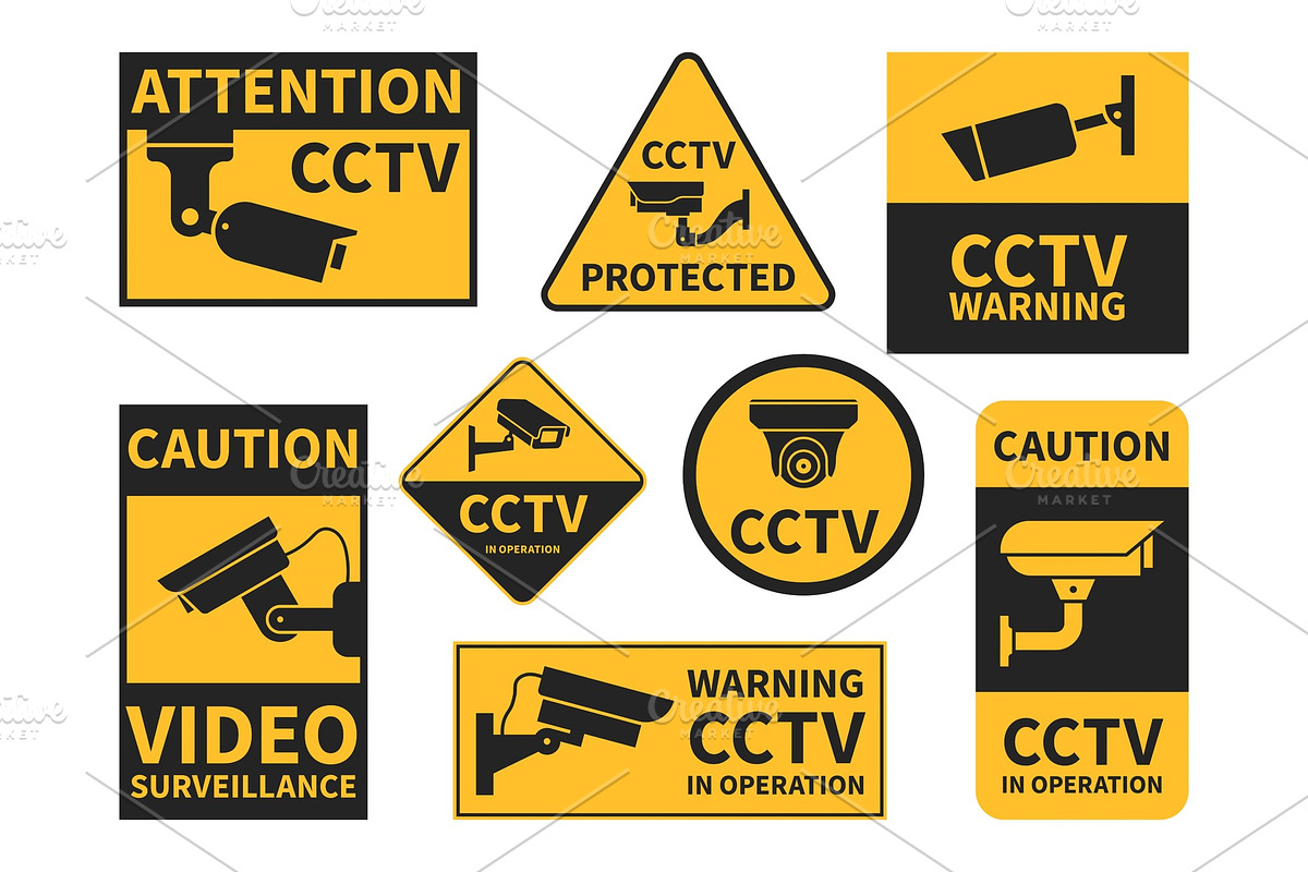 Cctv stickers. Various security, an Object Graphic by YummyBuum