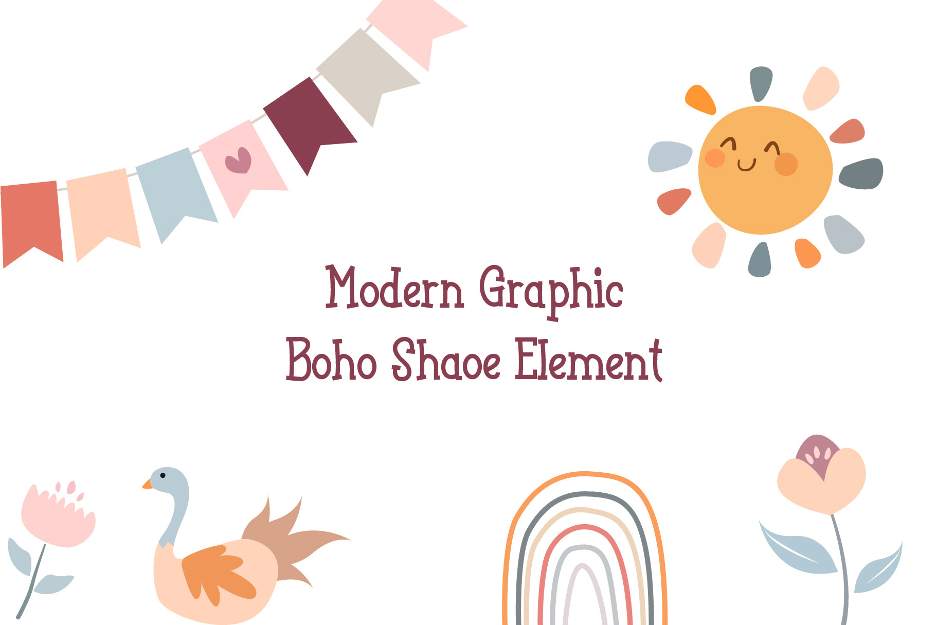 Modern Boho Abstract Geometic Shape, a Decorative Illustration by ...