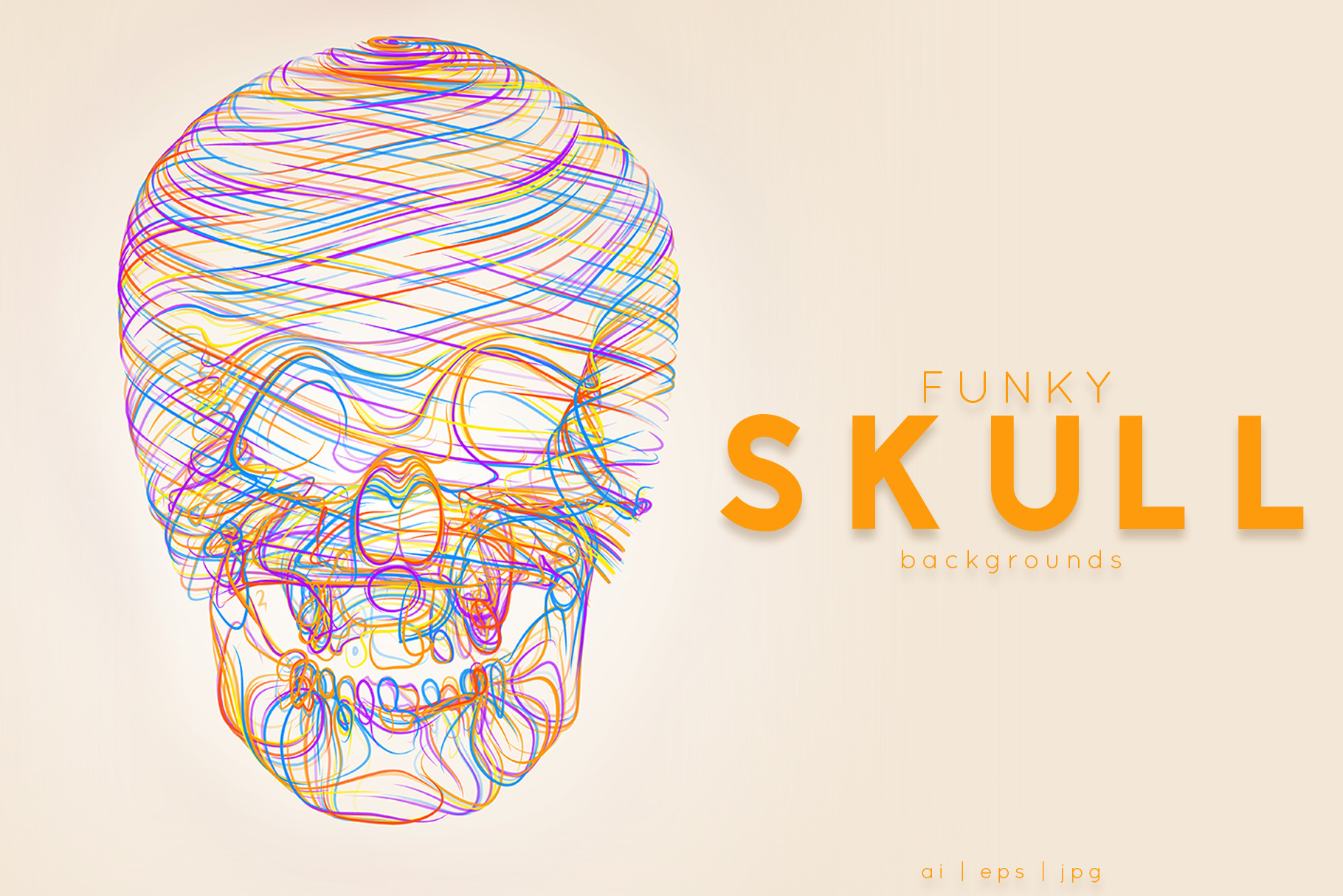 Vector Funky Skulls, an Object Graphic by GarryKillian