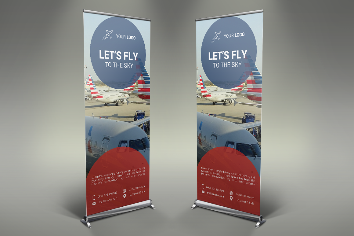 Airline Roll Up Banner, a Presentation Template by UNIK Agency