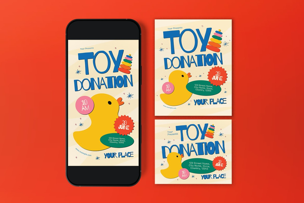 Toy Donation Flyer, a Flyer Template by graphicook