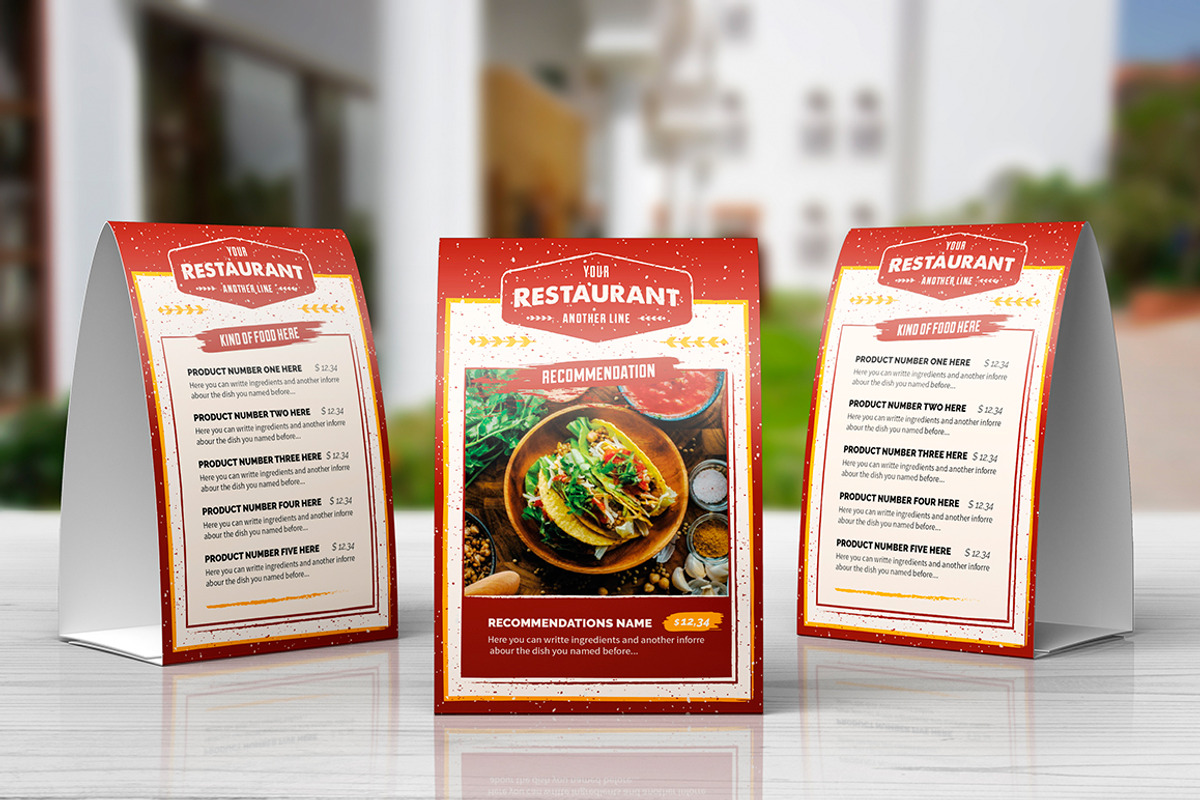 Rustico Menu Illustrator Template, a Brochure Template by Luuqas Design