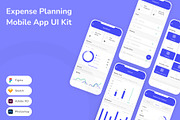 Expense Planning Mobile App UI Kit, an UI Kit Template by Betush