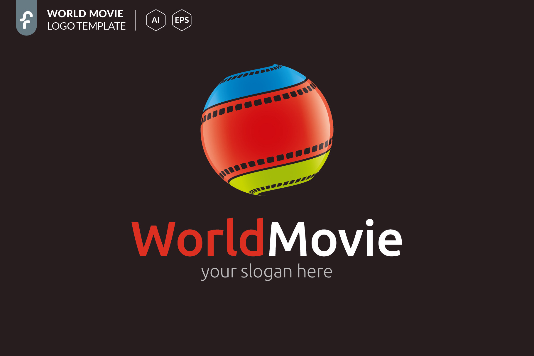 World Movie Logo, a Branding & Logo Template by ft.studio