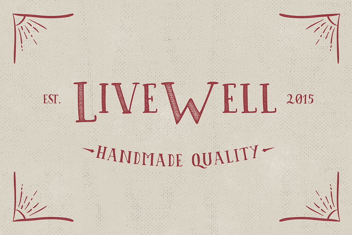Livewell Typeface, a Serif Font by Lettering Garage