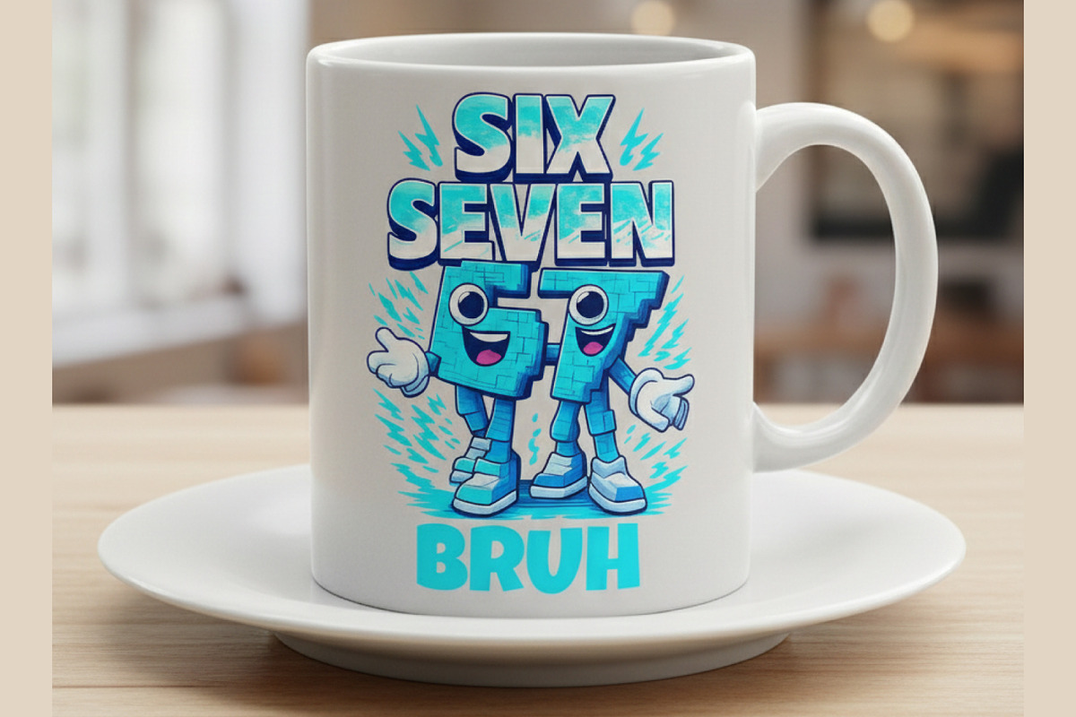 Six Seven 67 Viral Brainrot Meme PNG, a Graphic by Vector Portal
