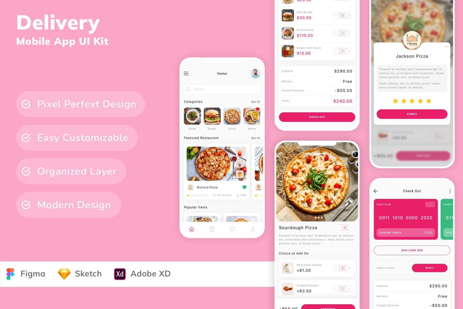 Delivery Mobile App UI Kit, an UI Kit Template by Betush | Creative Market