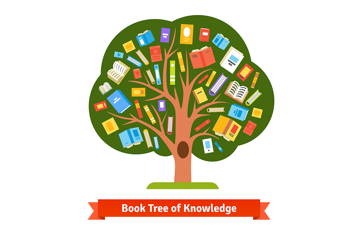 Book tree of knowledge and reading, an Education Illustration by ...