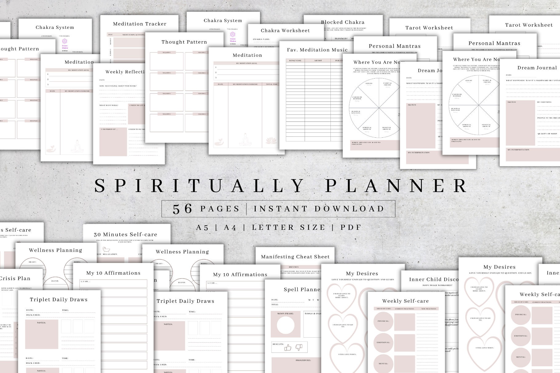 Printable Spiritually Planner A5/A4, a Stationery Template by BRANDcontent
