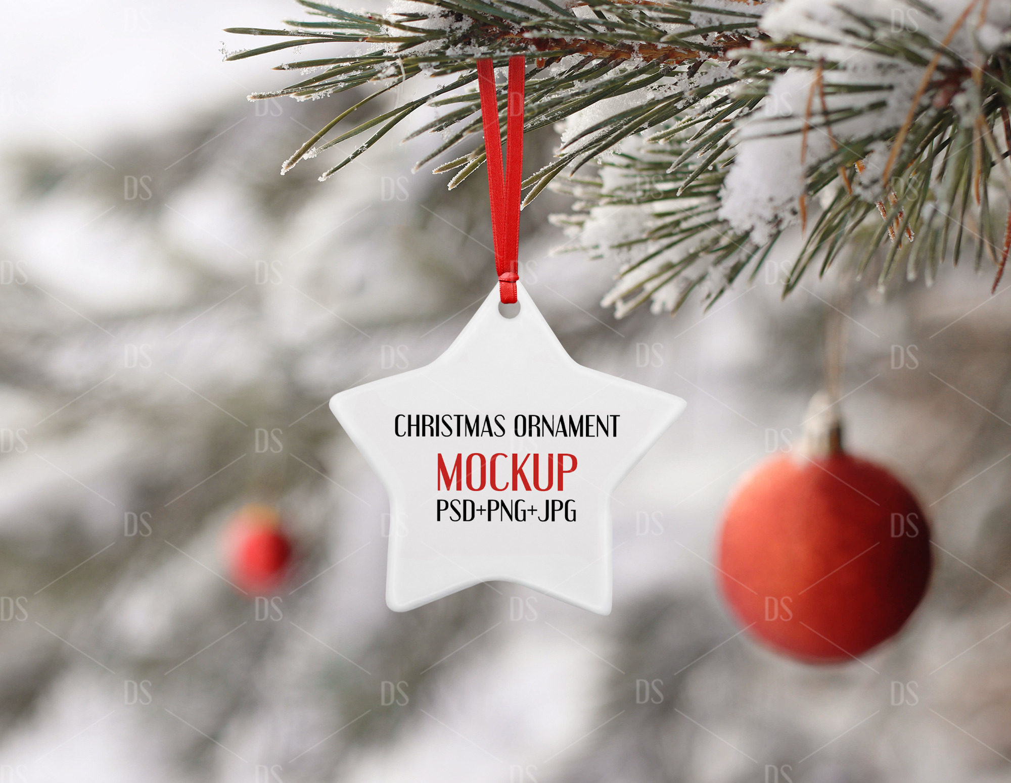 Christmas ornament mockup, a Product Mockup by Dorado Stock