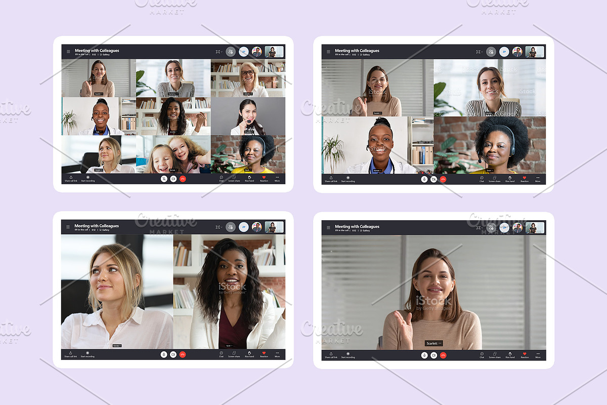 Skype call mockup