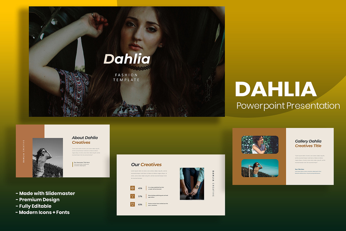 Dahlia - Powerpoint Template, a Presentation Template by AQR Studio