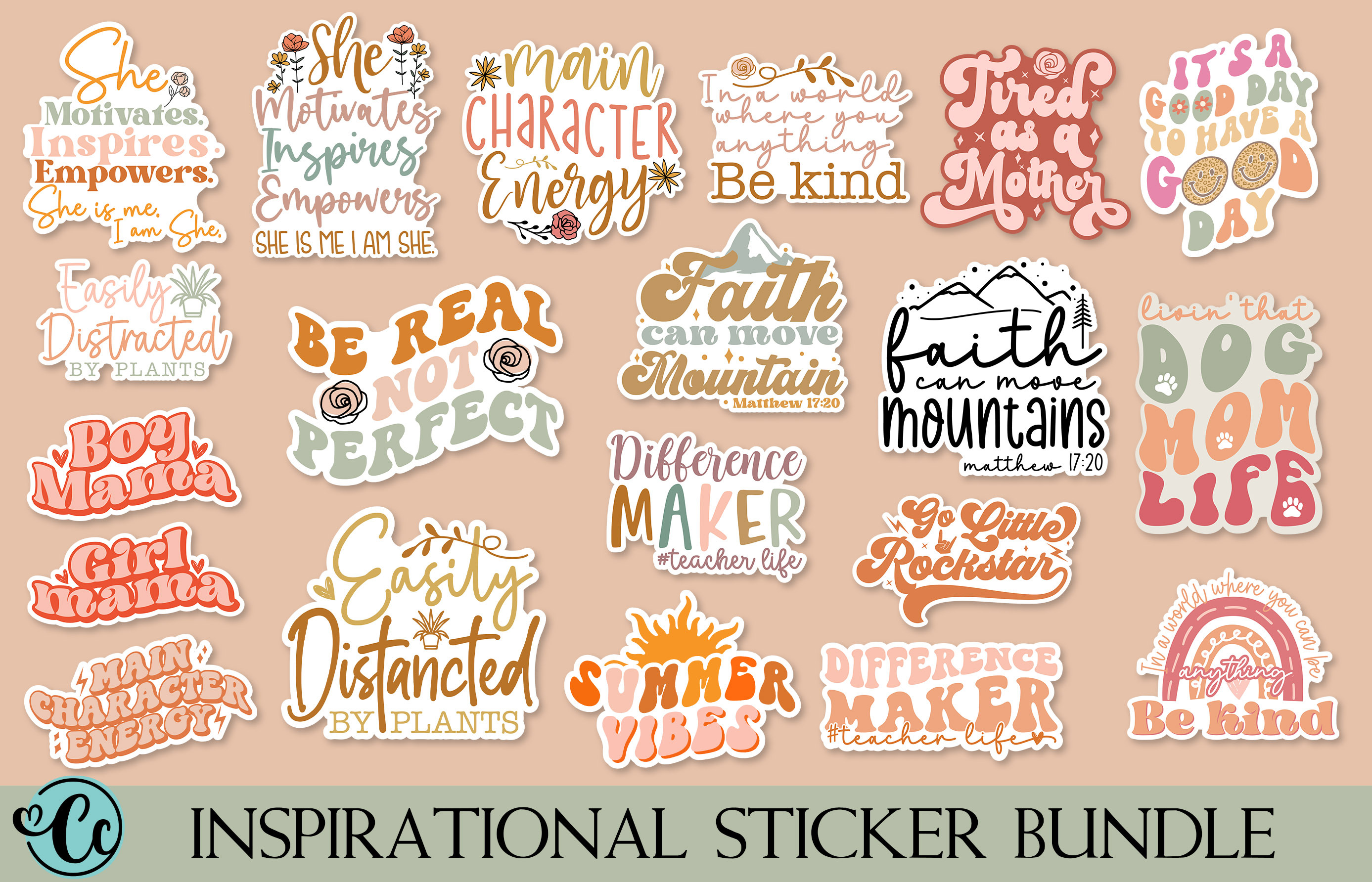 Inspirational Digital Sticker Bundle
