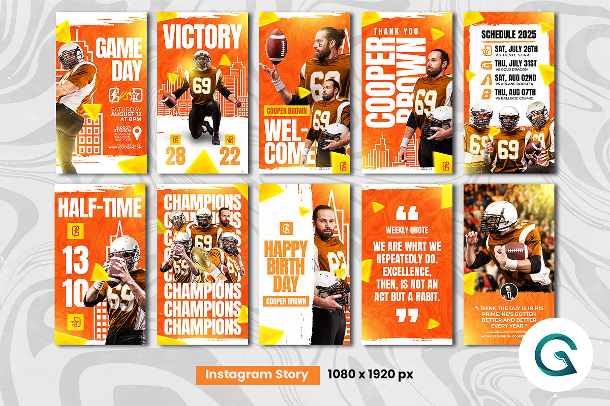 American Football Social Media Pack, a Social Media Template by ...
