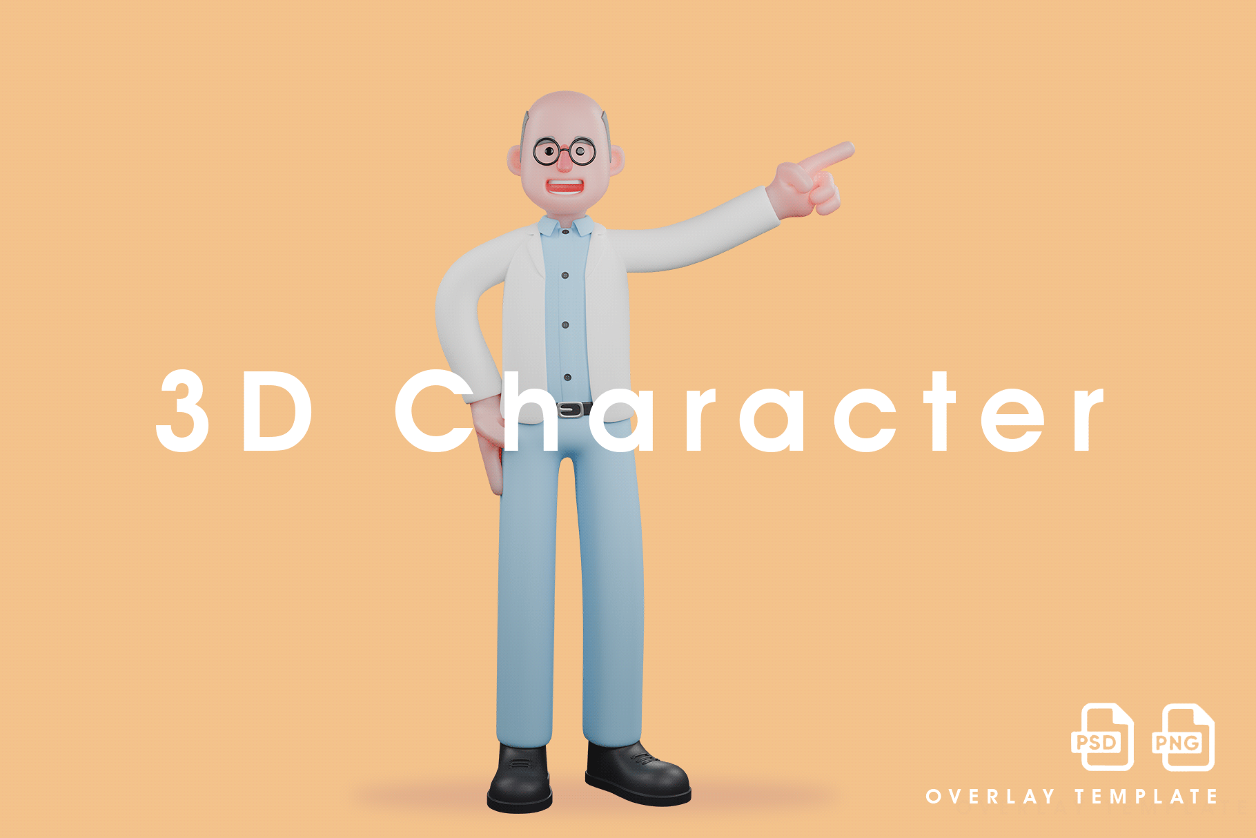 scientist his hand point to the left, a Person Illustration by ...