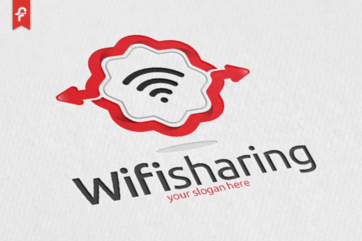 Wifi Sharing Logo, a Branding & Logo Template by ft.studio