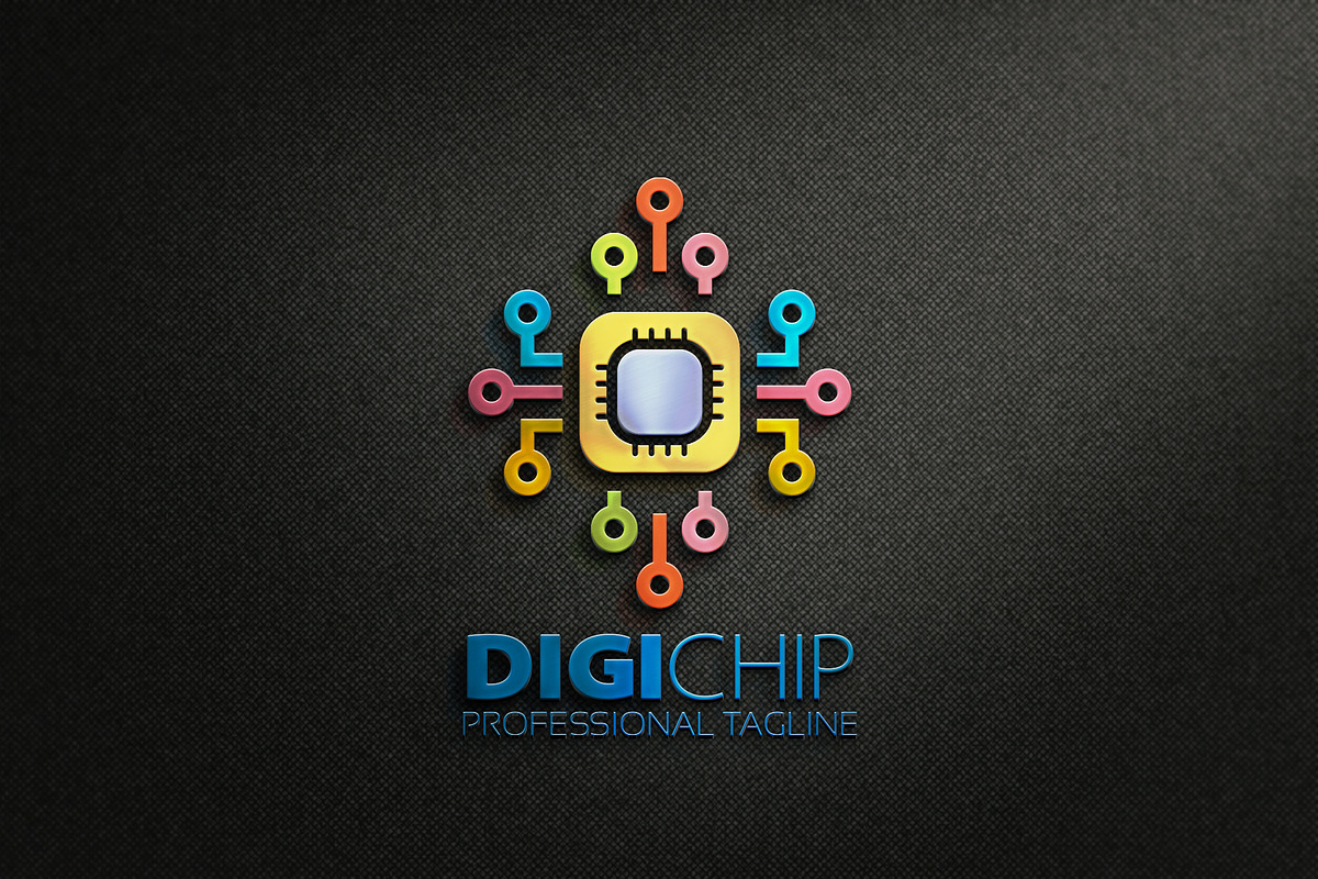Digital Chip Logo, a Branding & Logo Template by essegraphic | Creative ...