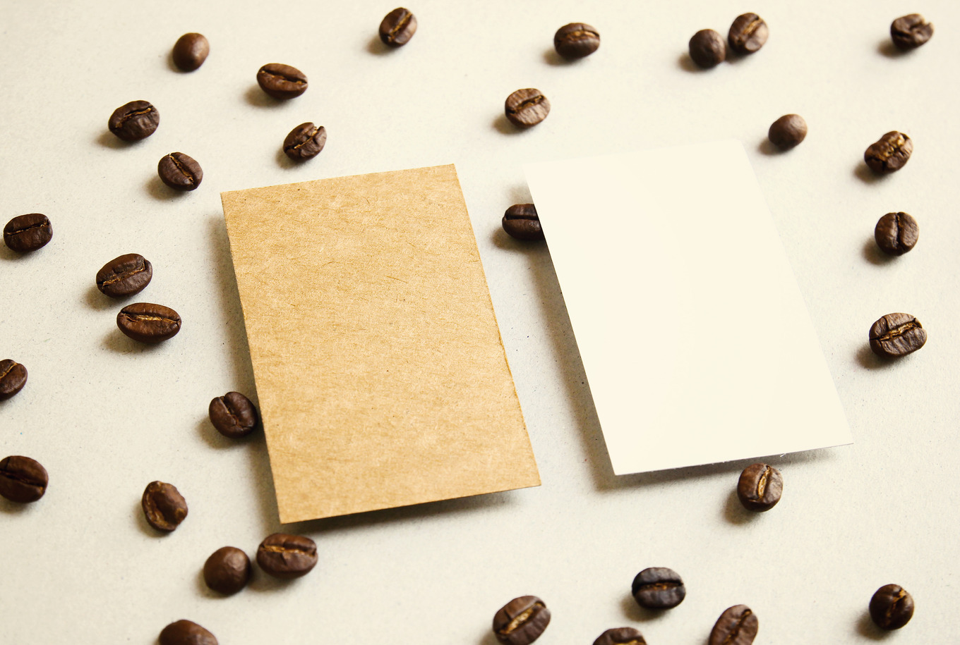Business name card on coffee beans | Background Stock Photos ~ Creative ...