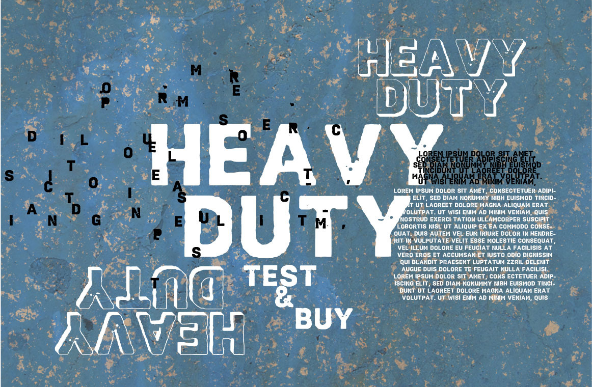 HEAVY DUTY, a Font by vtks design | Creative Market