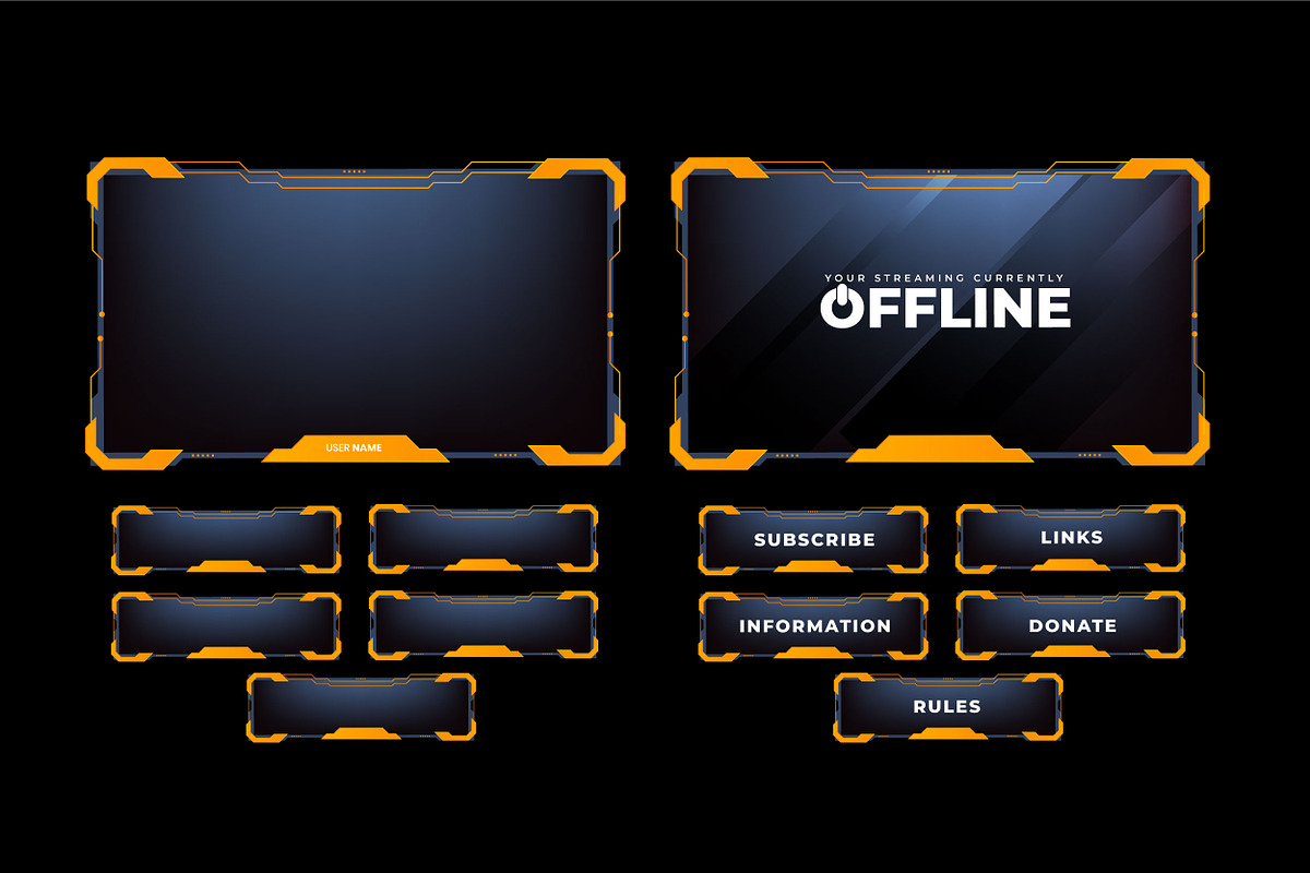Broadcast streaming overlay vector