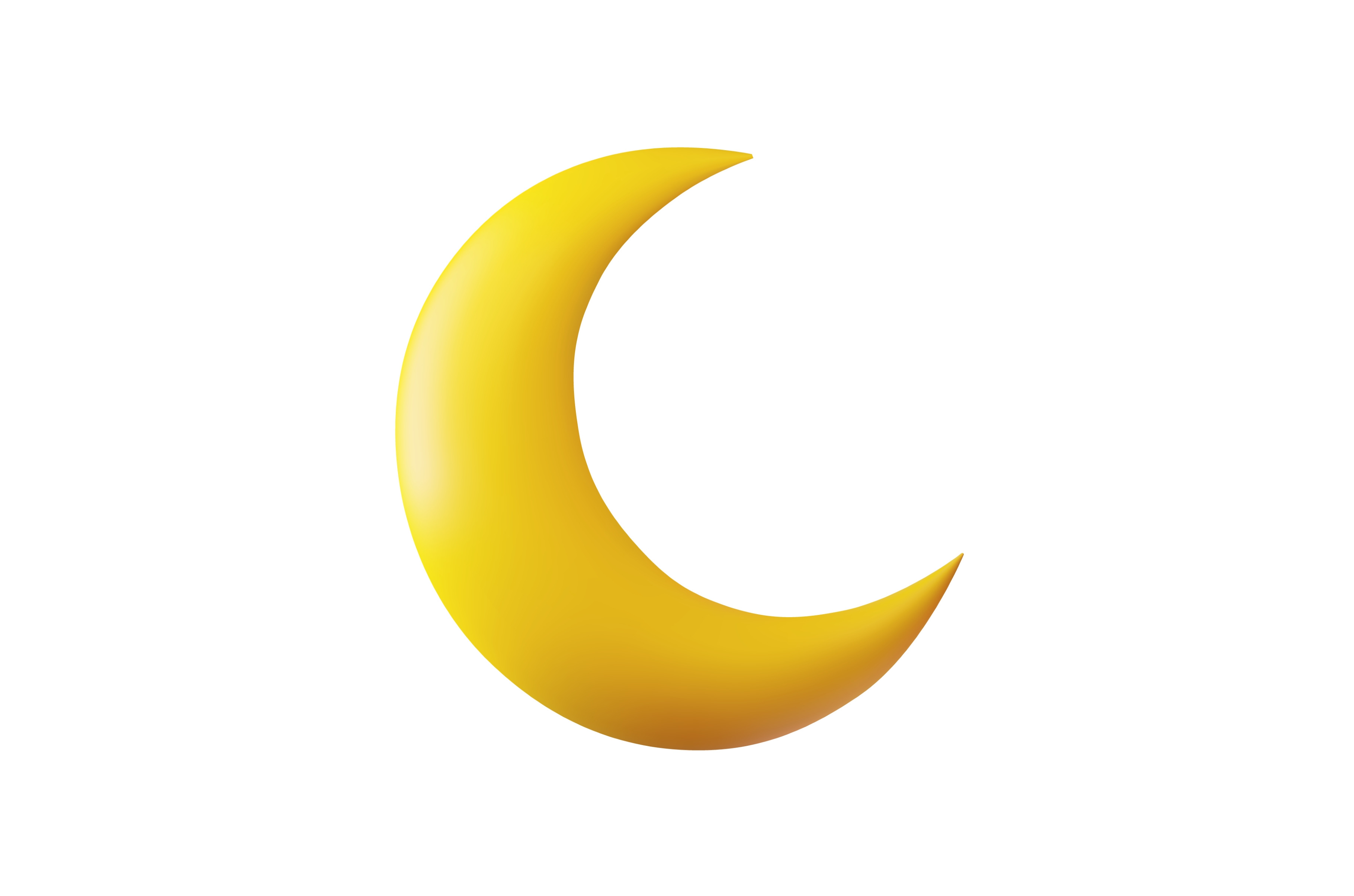 3d crescent moon. | Graphic Objects ~ Creative Market