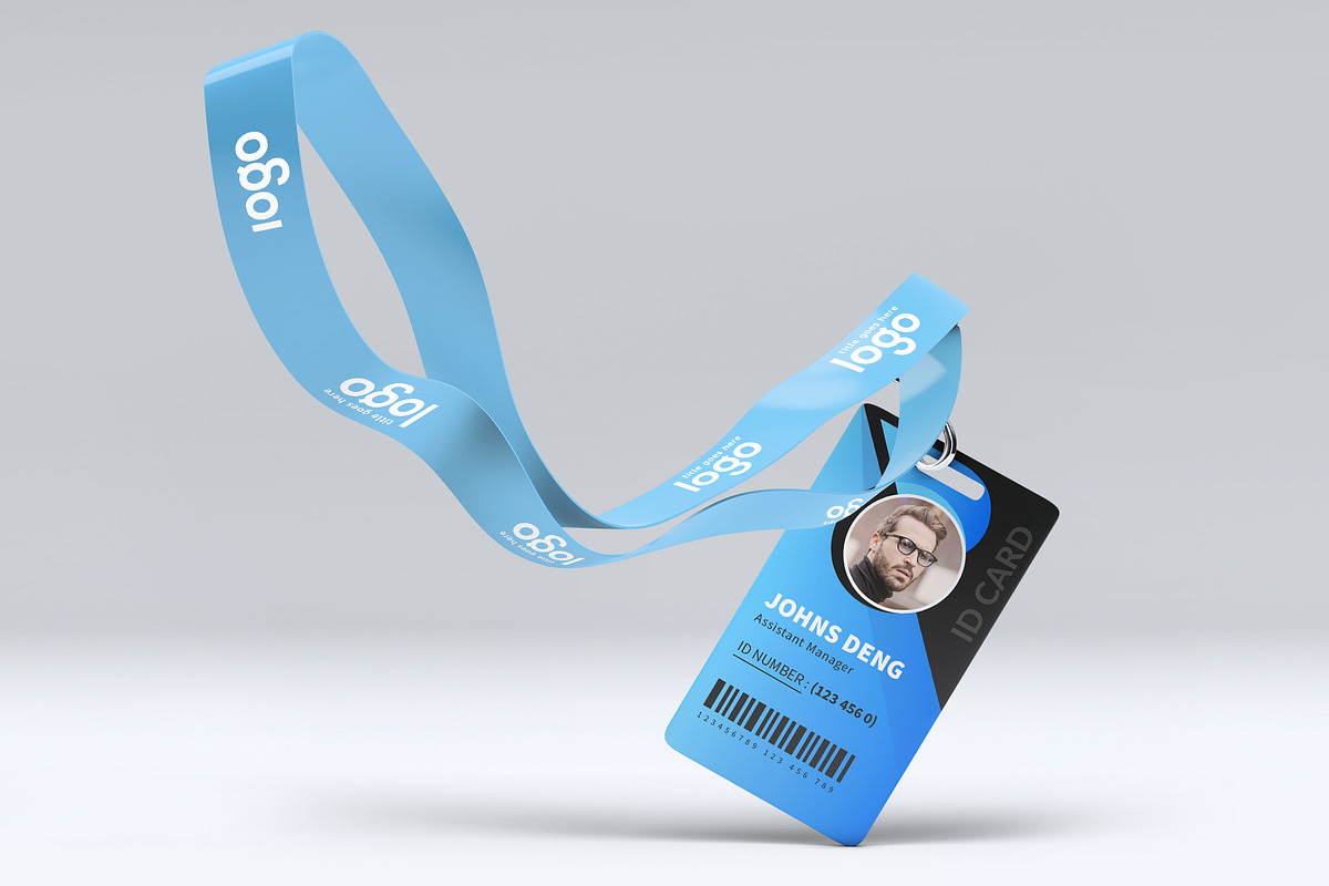 Blue & Black ID Card Design, a Stationery Template by ZAAS