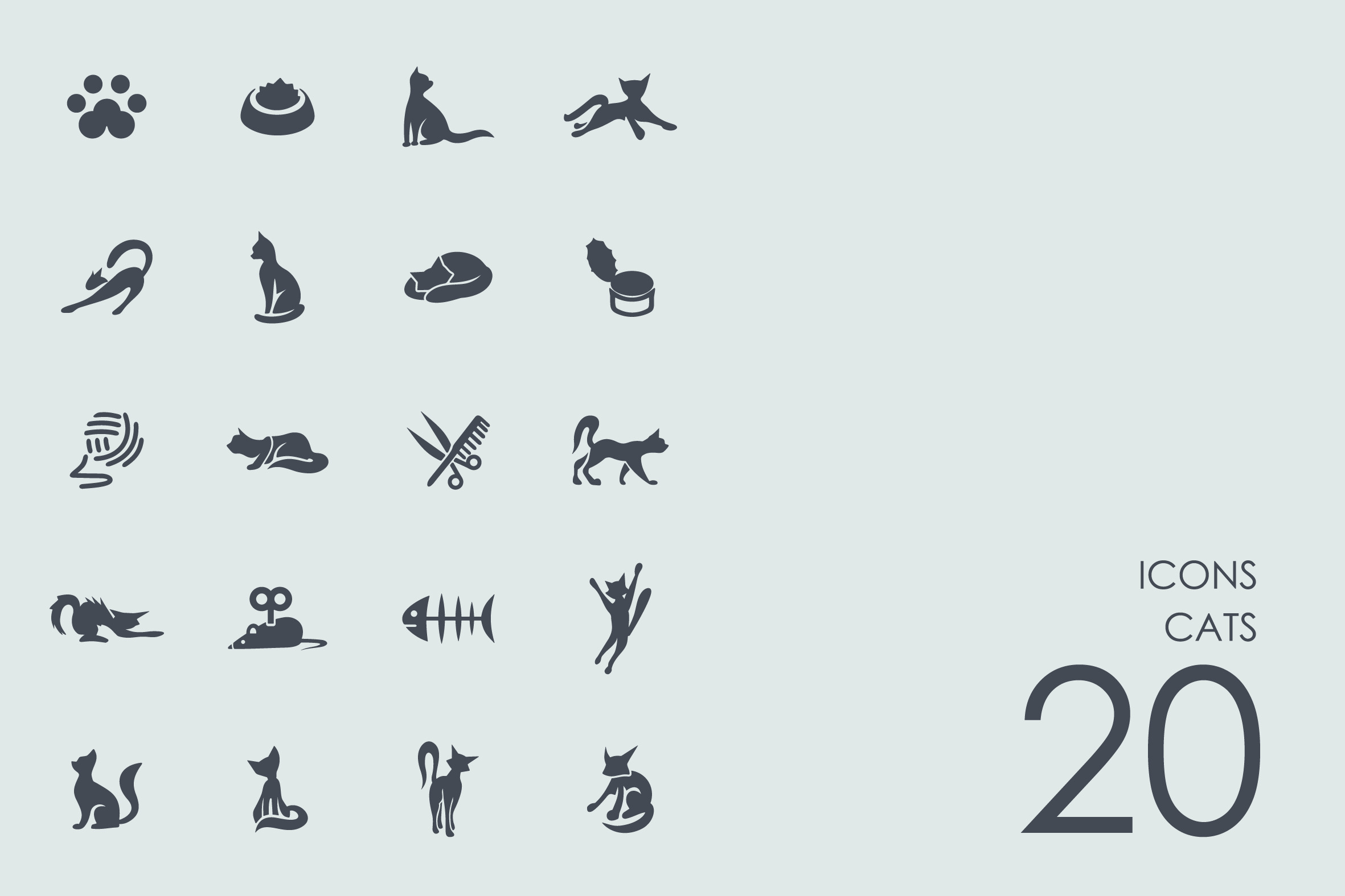 Cats icons | Outline Icons ~ Creative Market