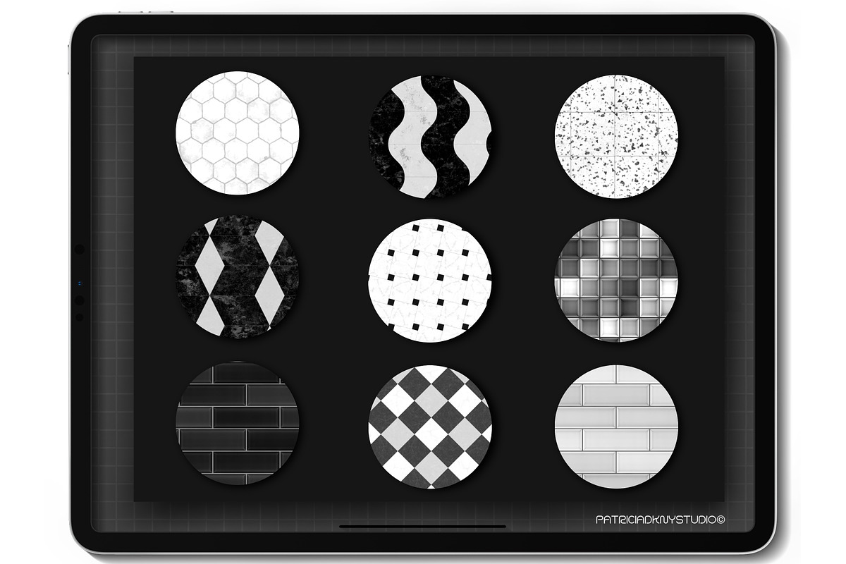 Procreate tile texture brushes, a Brush Add-On by PDknyStudio