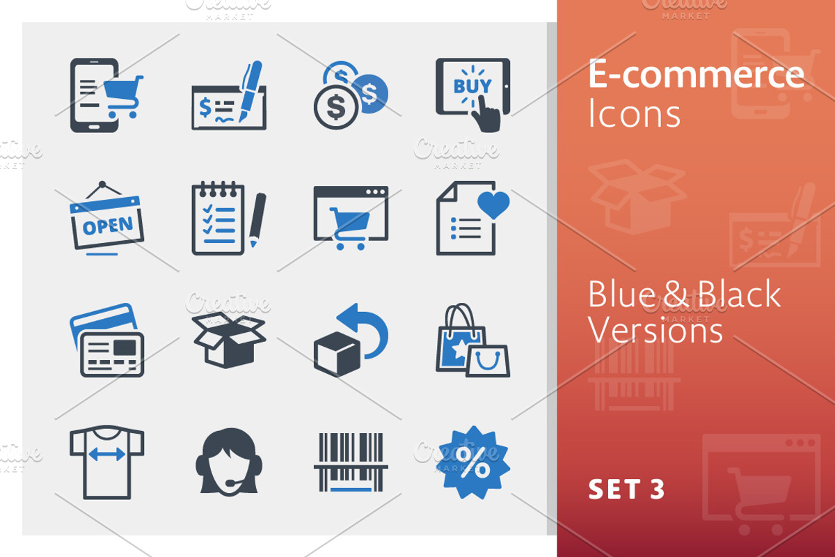 E-commerce Icons Set 3 - Blue Series, an Outline Icon by introwiz1