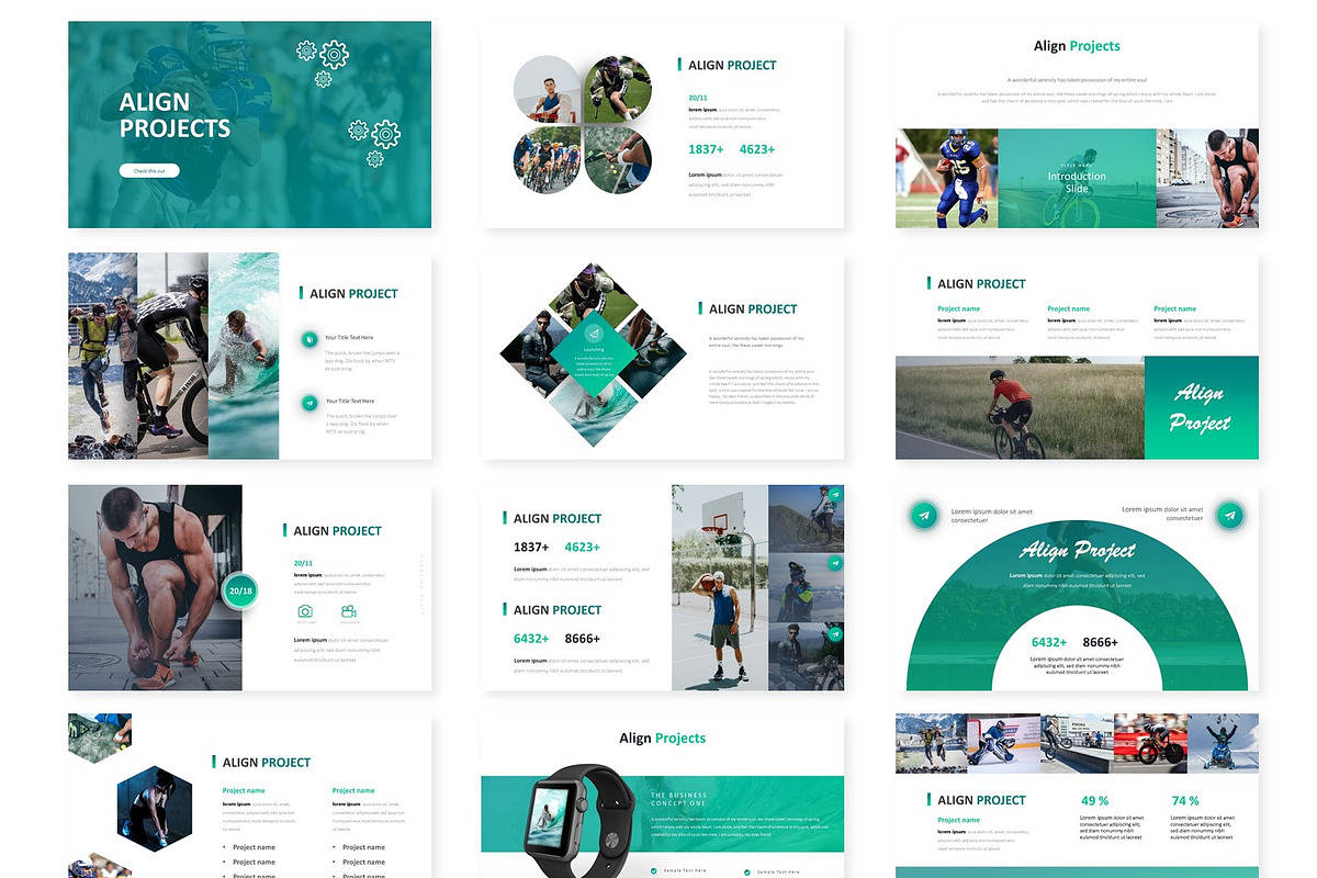 Align - Google Slides Template, a Presentation Template by AQR Studio
