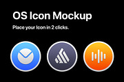 OS Icon Template Mockup - PSD