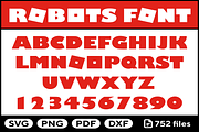 Robots Font Svg Png Pdf Dxf Alphabet, an Object Graphic by Custom Fonts ...