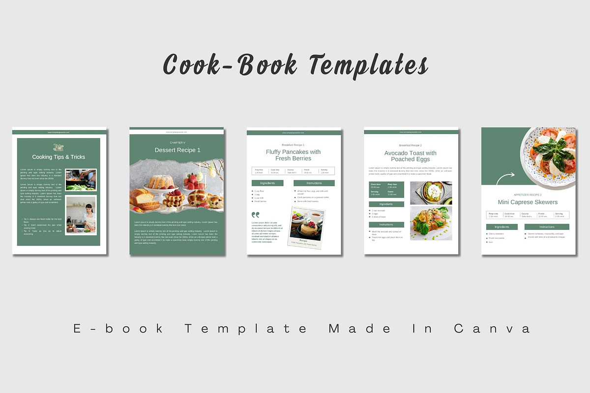 Canva Recipe Cookbook ebook Template
