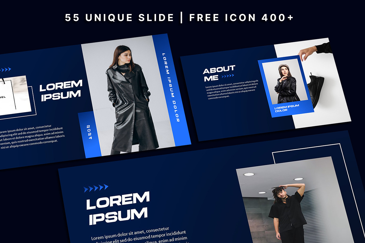 Modern Blue Powerpoint Template, a Presentation Template by SKY CREATION