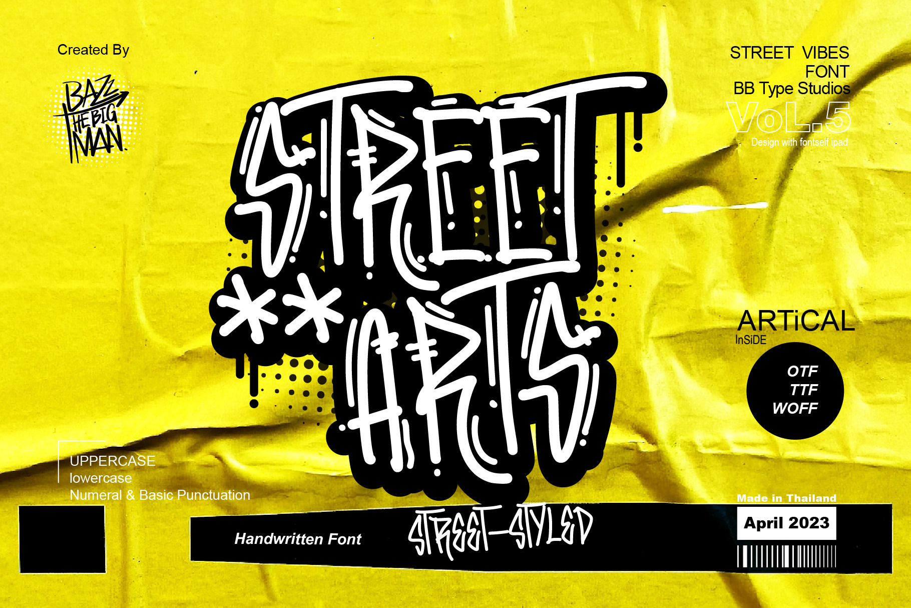 Street Arts Graffiti font, a Handwritten Font by BBtypeStudios