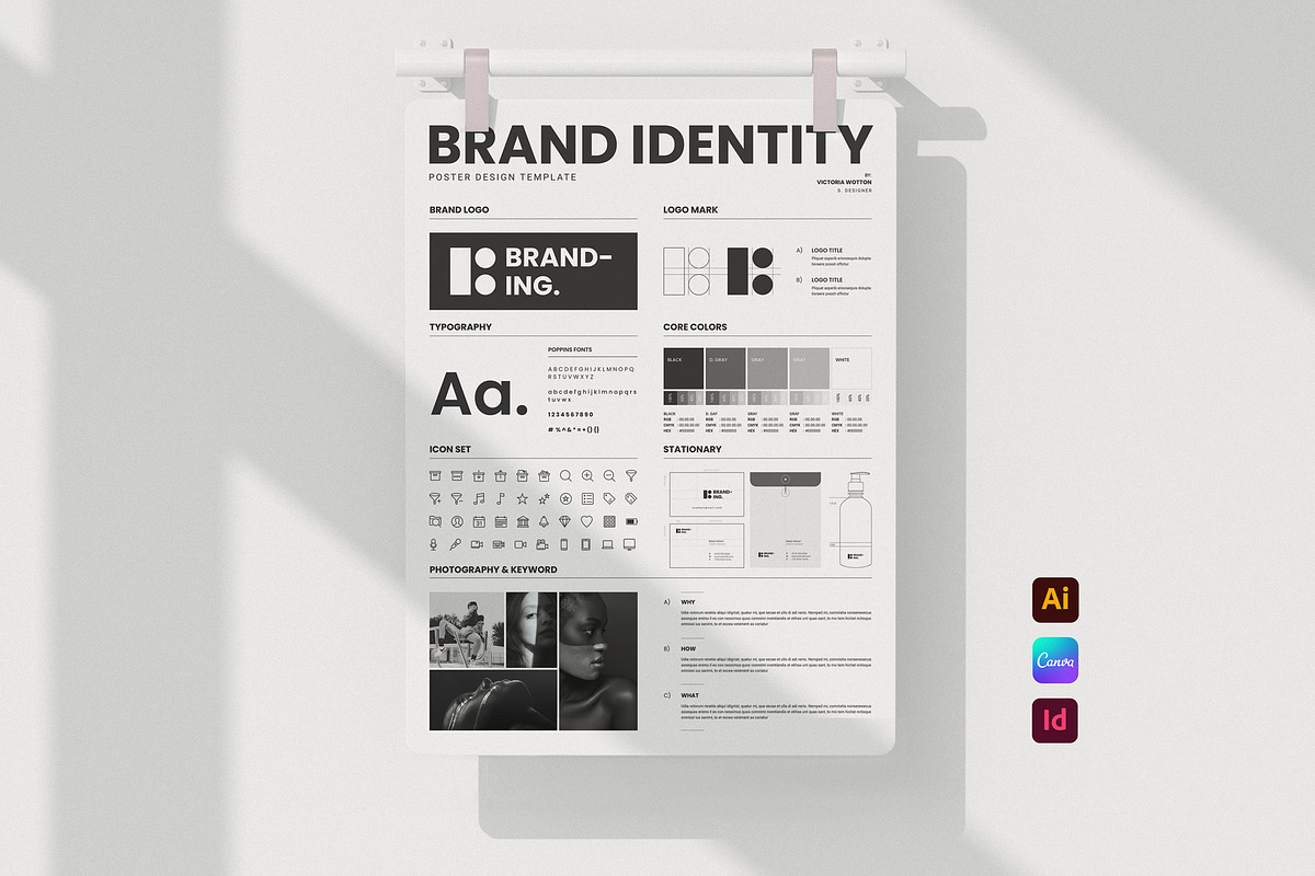Brand Identity Poster Template, a Poster Template by E-Type