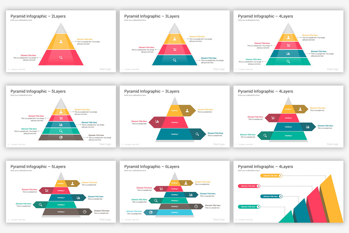 Pyramid Google Slides Infographics, a Presentation Template by SlideOne