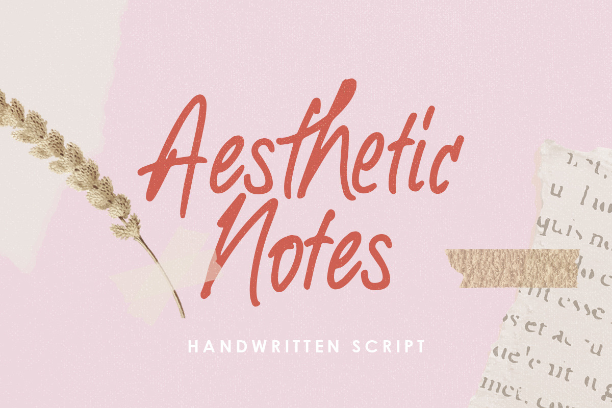 Aesthetic Notes - Handwritten Font, a Script Font by Littlehand ...