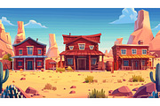 Cowboy Ranch Cartoon Game Background, an Object Illustration by LadadikArt