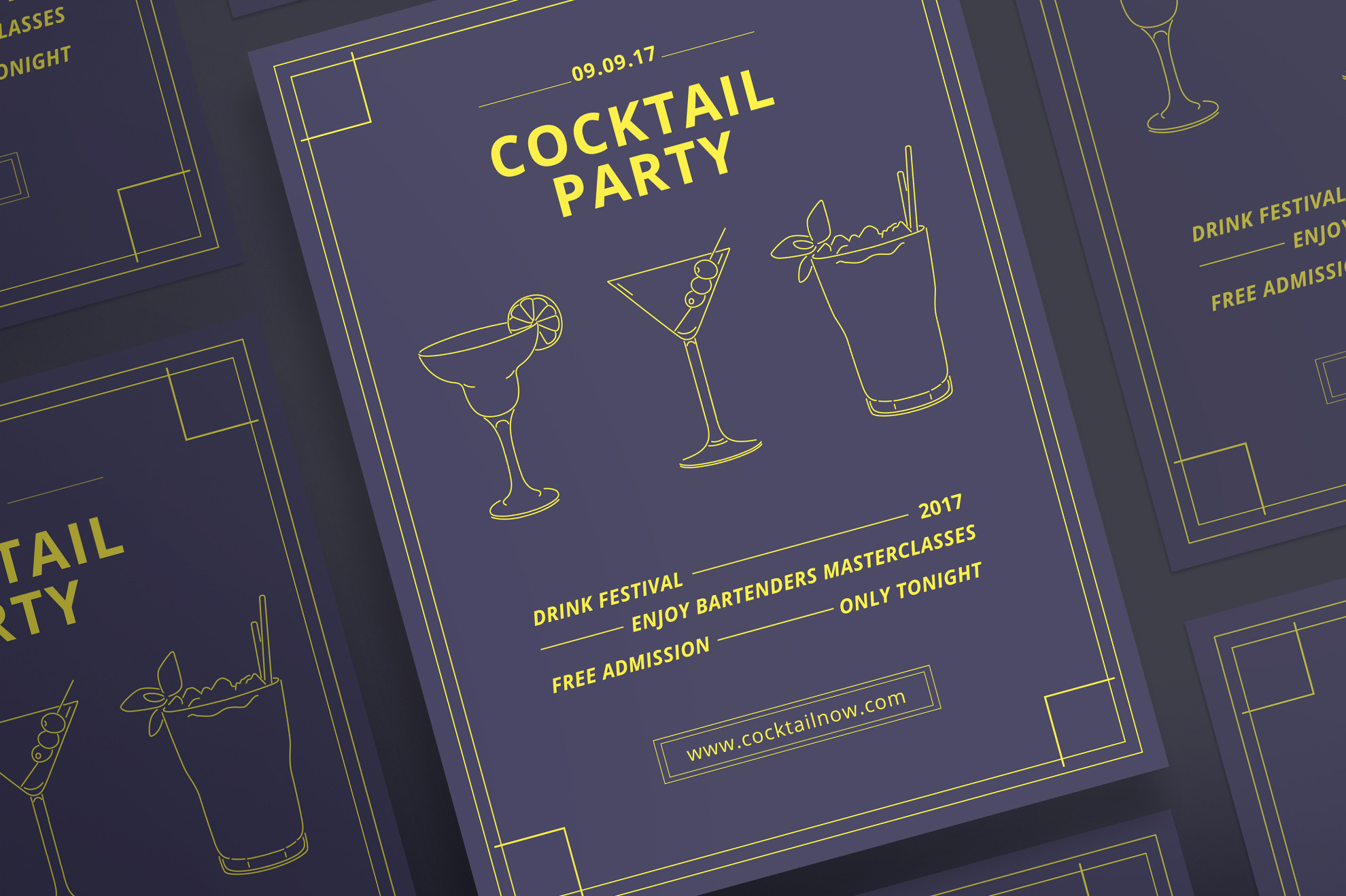 Posters | Cocktail Party, a Flyer Template by Amber Graphics