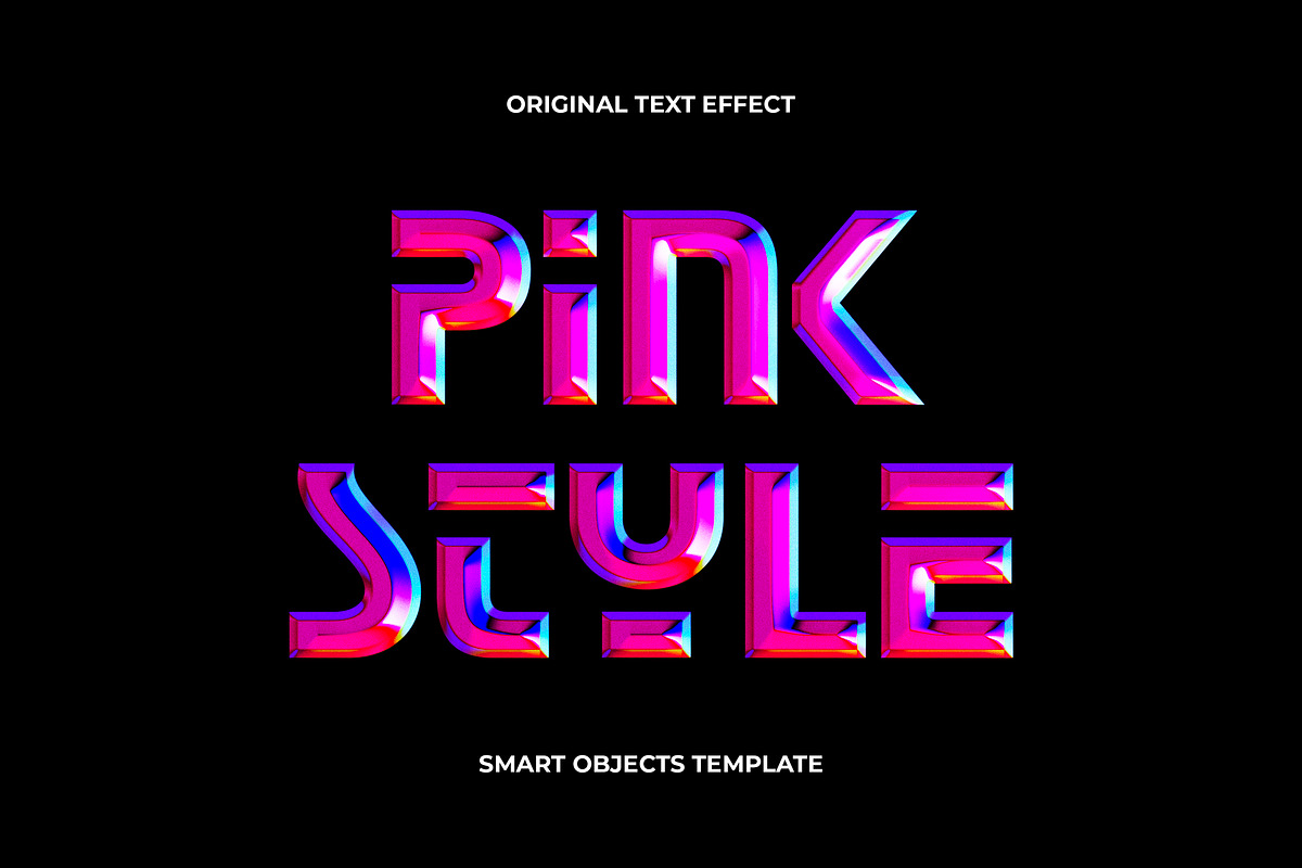 Pink Chrome Text Effect, a Layer Style Add-On by Design Squad | Creative Market