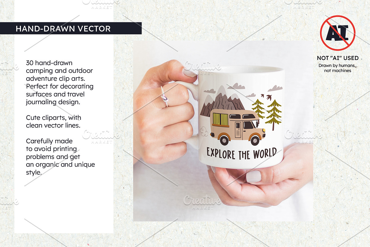 Wanderlust Adventure Vector Cliparts