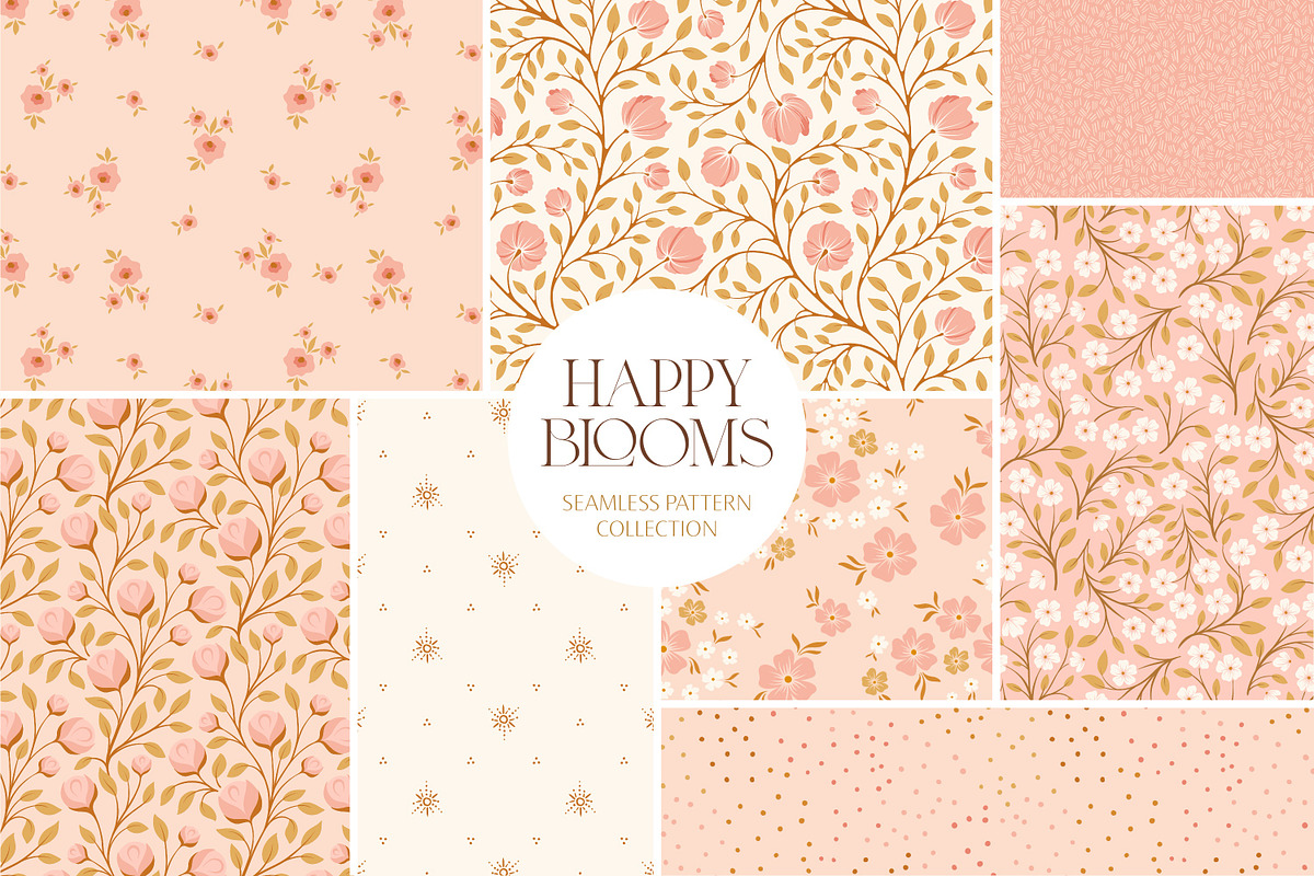 Pink Floral Seamless Surface Pattern, a Pattern Graphic by Eclectic ...