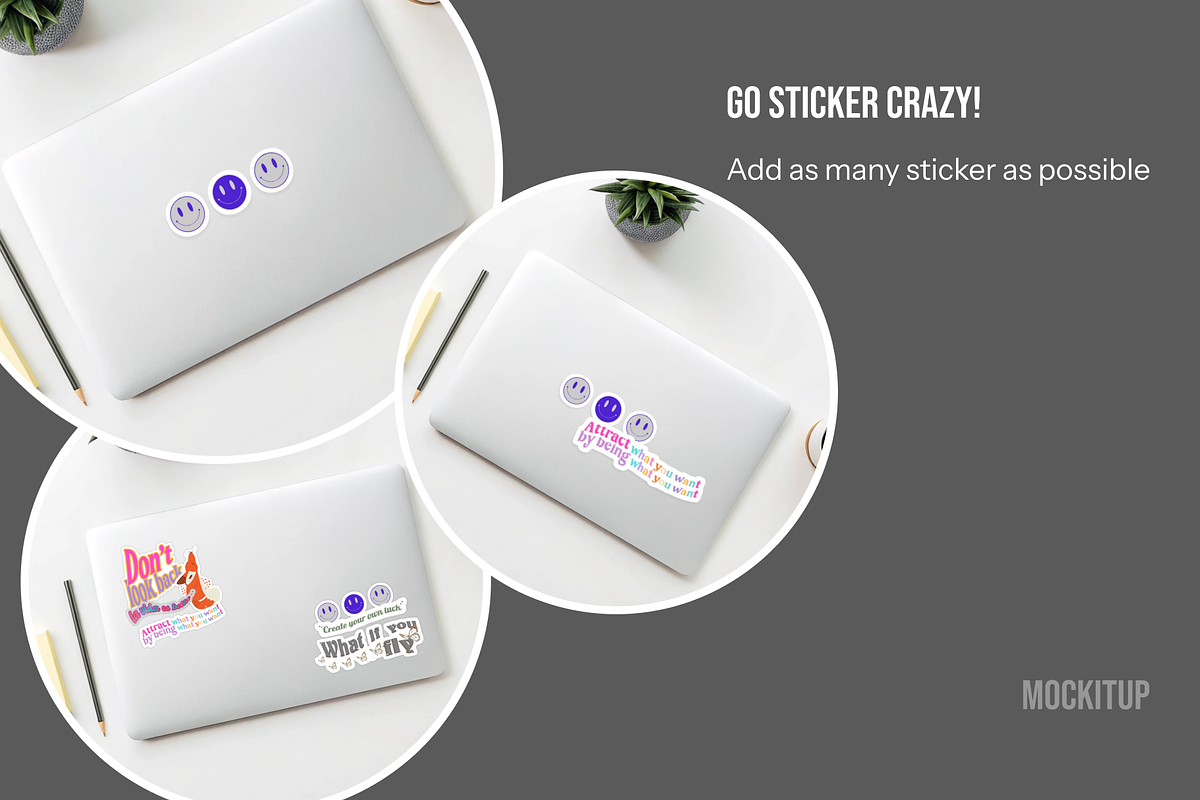 Laptop Backside Sticker Mockup