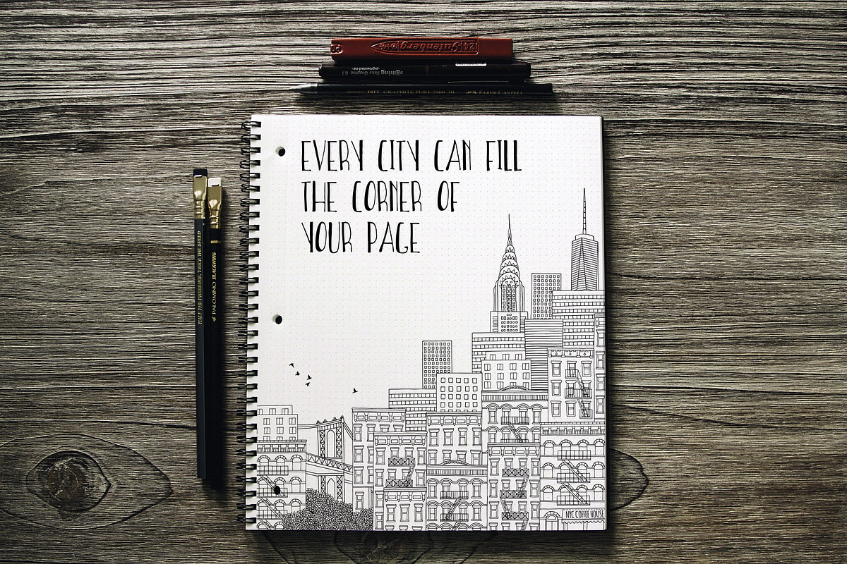 Big Hand Drawn City Collection, an Illustration by Franzi draws