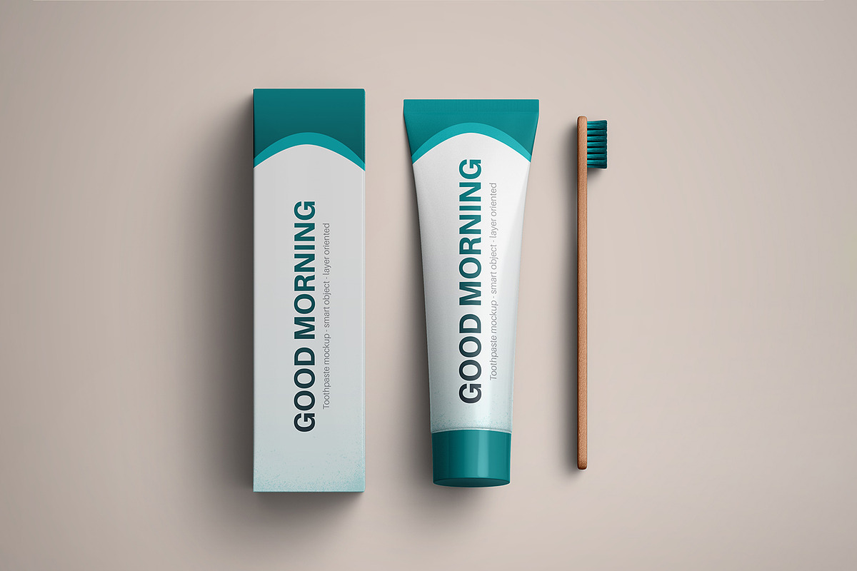 Minimalist Toothpaste Tube Mockup