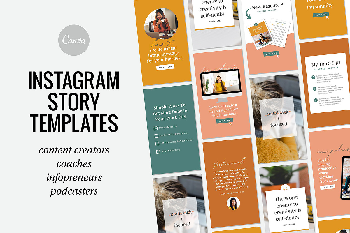 Instagram Story Canva Templates Pack, a Social Media Template by Ciera ...
