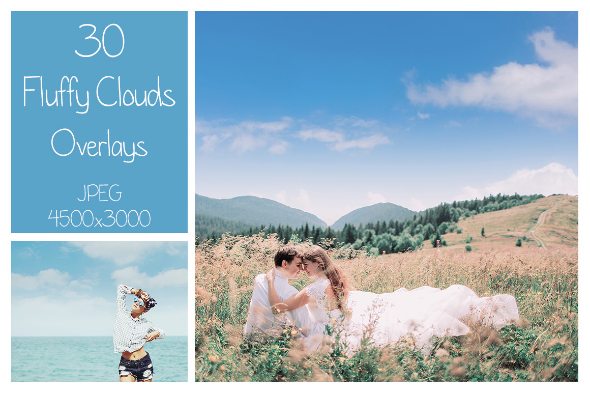 30 Cloudy Sky Overlays, a Texture Graphic by LovePhotoMoment